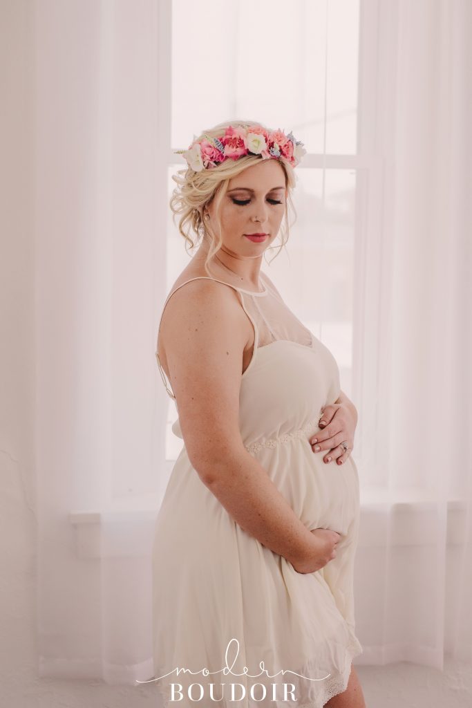 Miss E's Maternity Session - Modern Boudoir